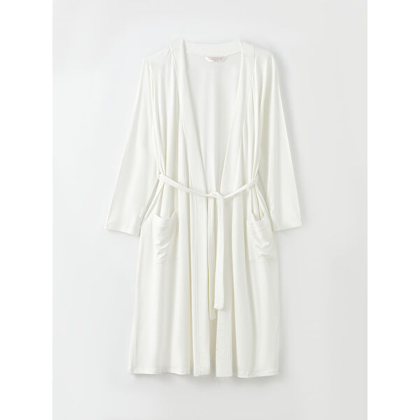 LCW DREAM Şal Yaka Düz Uzun Kollu Hamile Sabahlık