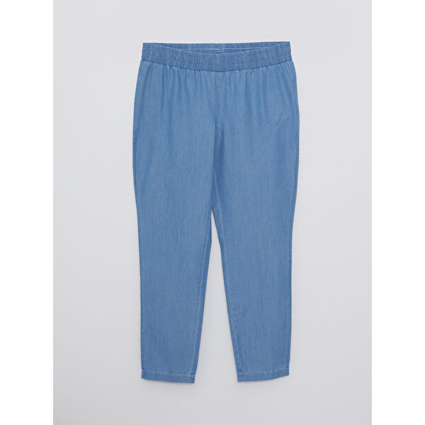 Beli Lastikli Standart Fit Düz Hamile Rodeo Jean Pantolon