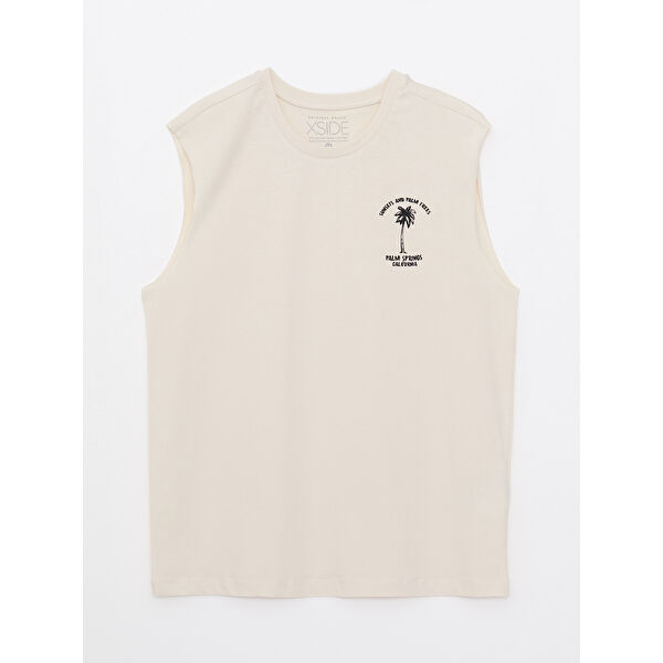 XSIDE Bisiklet Yaka Kolsuz Baskılı Penye Erkek Atlet