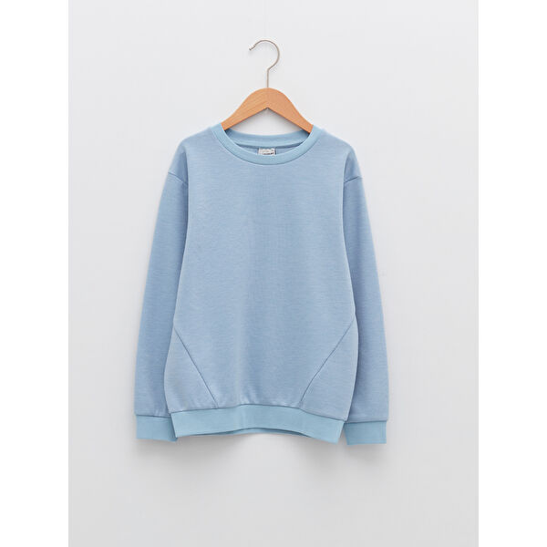 Bisiklet Yaka Basic Uzun Kollu Erkek Çocuk Sweatshirt