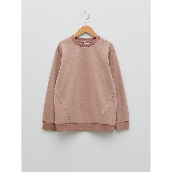 Bisiklet Yaka Basic Uzun Kollu Erkek Çocuk Sweatshirt