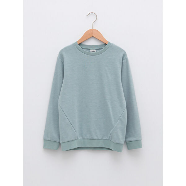 Bisiklet Yaka Basic Uzun Kollu Erkek Çocuk Sweatshirt
