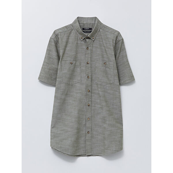 LCW VISION Regular Fit Uzun Kollu Keten Erkek Gömlek