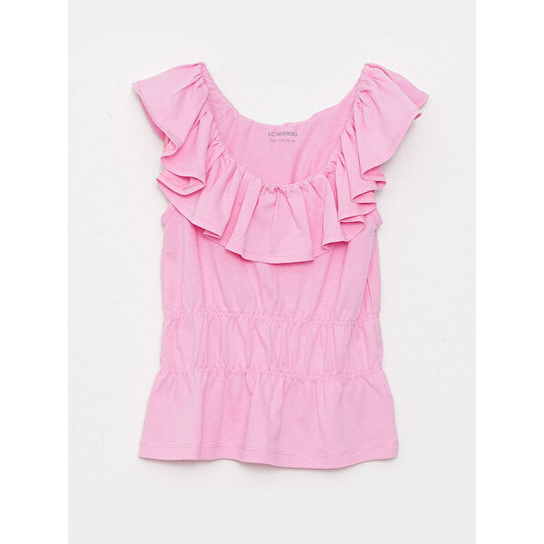 Bisiklet Yaka Basic Kısa Kollu Kız Çocuk Tişört