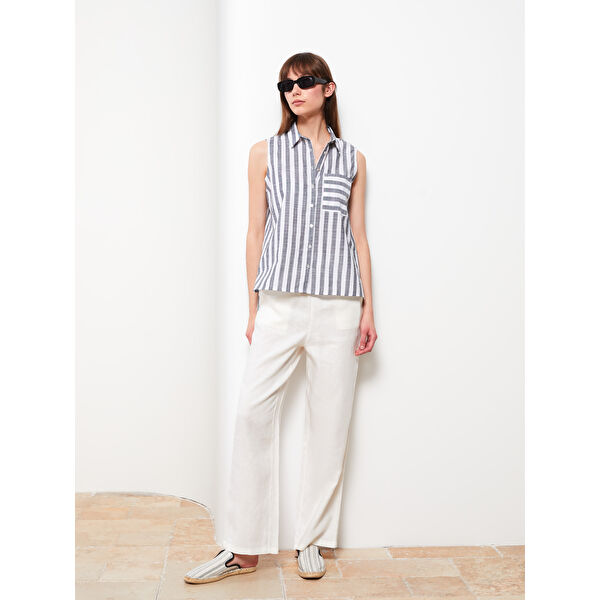 LCW CLASSIC Beli Lastikli Rahat Kalıp Düz Kadın Pantolon