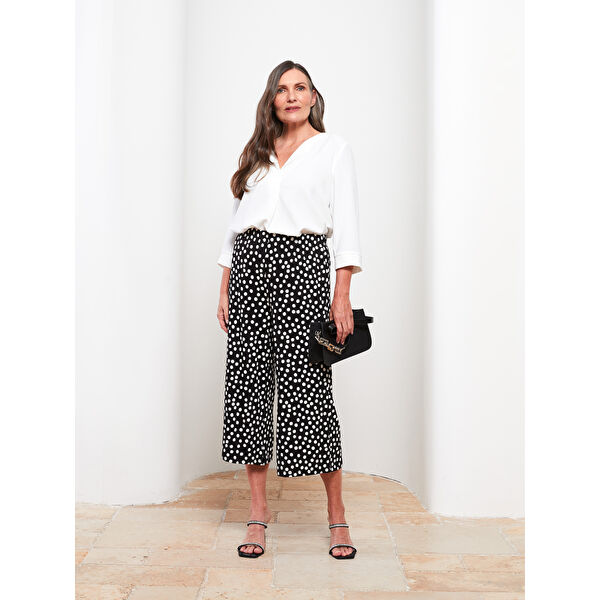 LCW GRACE Standart Fit Desenli Kadın Capri