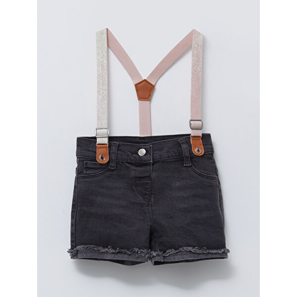 Basic Kız Bebek Jean Şort ve Pantolon Askısı 2'li Takım Basic Kız Bebek Jean Şort ve Pantolon Askısı 2'li Takım