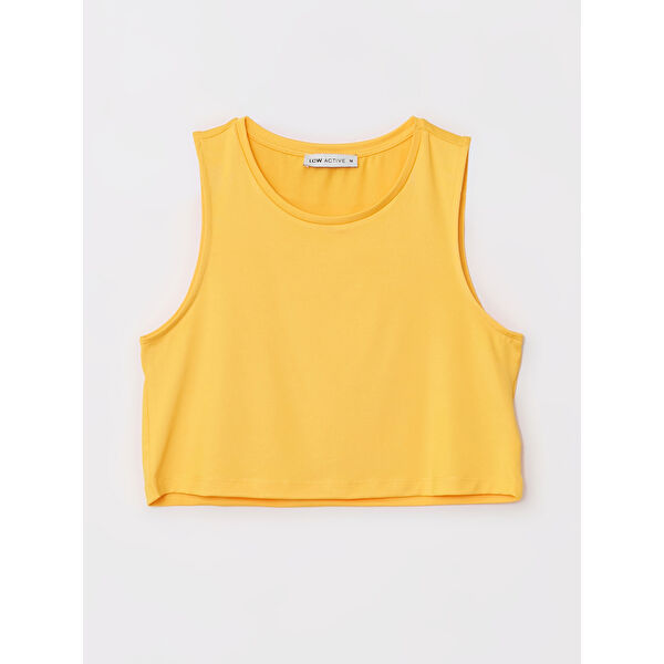LCW ACTIVE Bisiklet Yaka Düz Kolsuz Crop Kadın Spor Atlet LCW ACTIVE Bisiklet Yaka Düz Kolsuz Crop Kadın Spor Atlet
