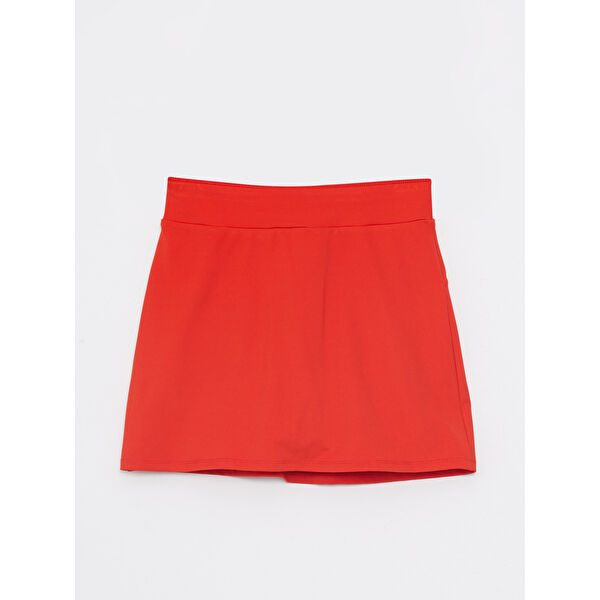 LCW ACTIVE Beli Lastikli Düz Kadın Şort Etek