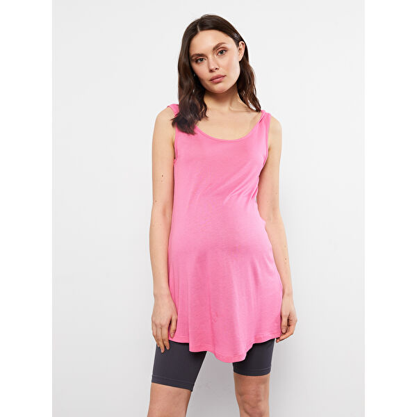 U Yaka Düz Viskon Hamile Atlet