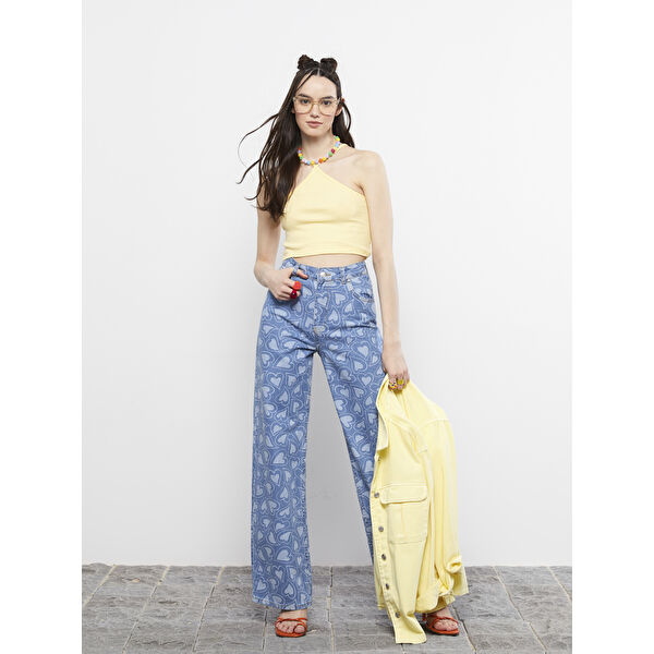 XSIDE Halter Yaka Düz Crop Pamuklu Kadın Atlet XSIDE Halter Yaka Düz Crop Pamuklu Kadın Atlet