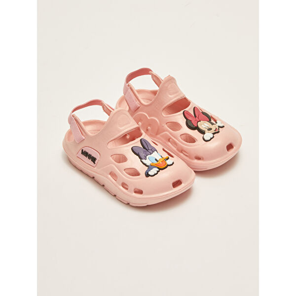 Minnie Mouse Lisanslı Delikli Kız Bebek Sandalet