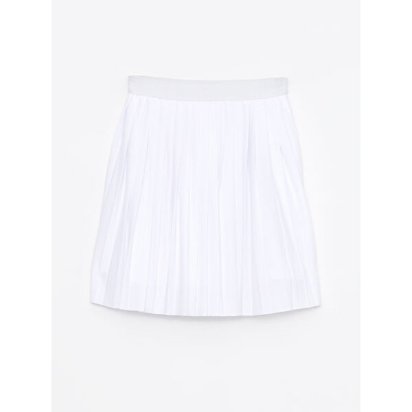 Beli Lastikli Pileli Kız Çocuk Etek