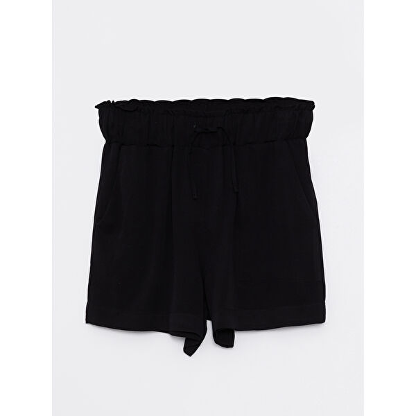 XSIDE Beli Lastikli Standart Fit Düz Viskon Kadın Şort