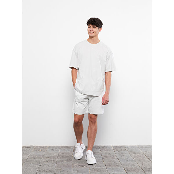 LCW CASUAL Oversize Bisiklet Yaka Kısa Kollu Penye Erkek Tişört