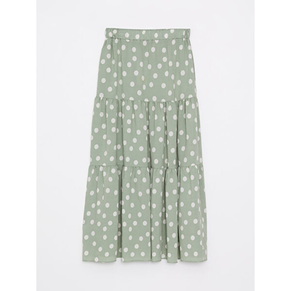 MODEST Beli Lastikli Puantiyeli Kadın Etek