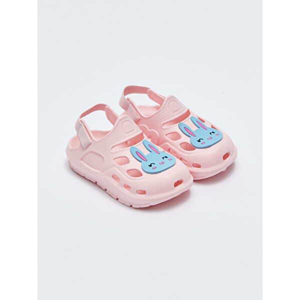 3D Patch Detaylı Lastikli Kız Bebek Plaj Sandaleti 3D Patch Detaylı Lastikli Kız Bebek Plaj Sandaleti
