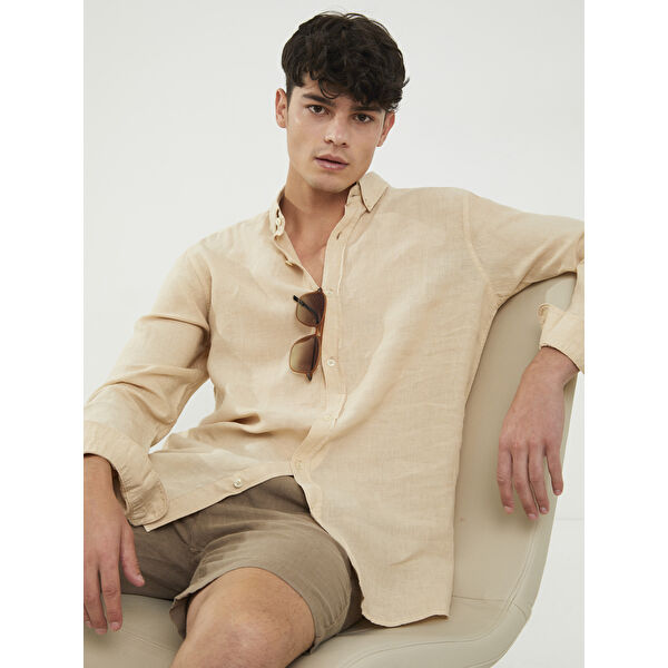 Regular Fit Uzun Kollu Poplin Erkek Gömlek