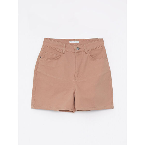 LCW CASUAL Standart Fit Düz Cep Detaylı Gabardin Kadın Şort