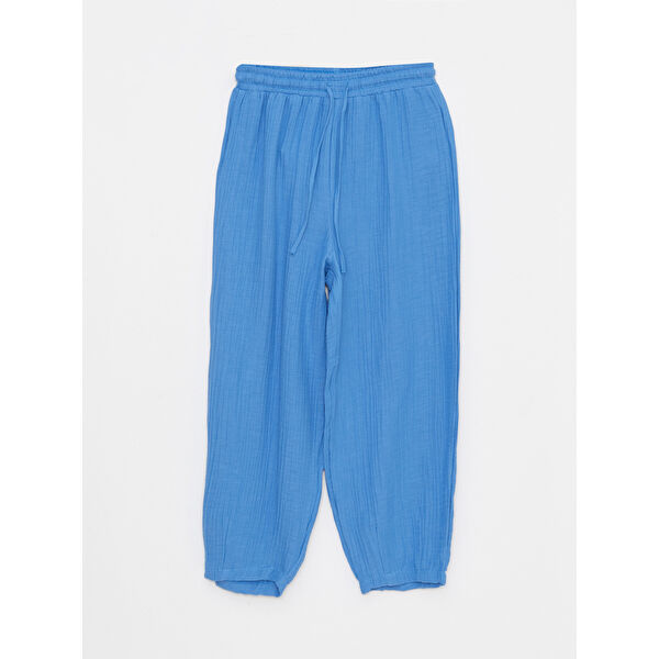 LCW CASUAL Beli Lastikli Standart Fit Düz Müslin Kadın Pantolon
