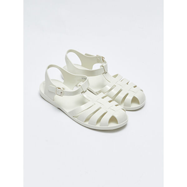 Önü Kapalı Toka Detaylı Kadın Plaj Sandaleti