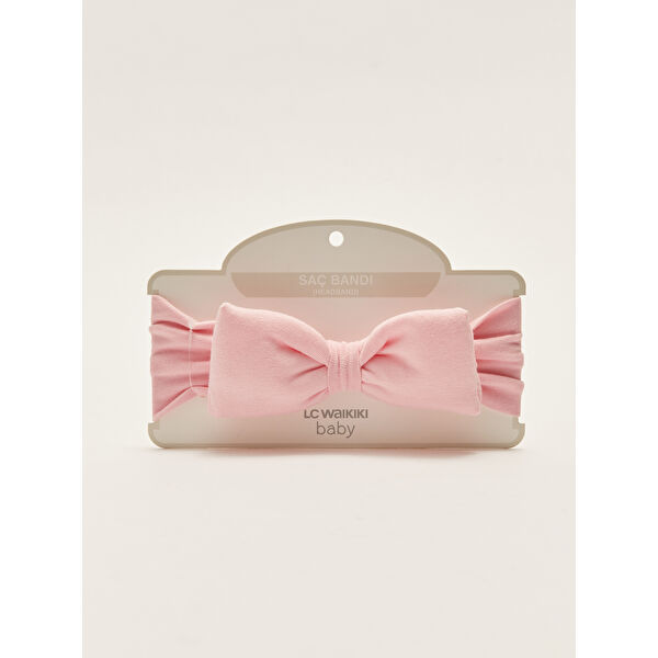 Fiyonk Detaylı Pamuklu Kız Bebek Saç Bandı