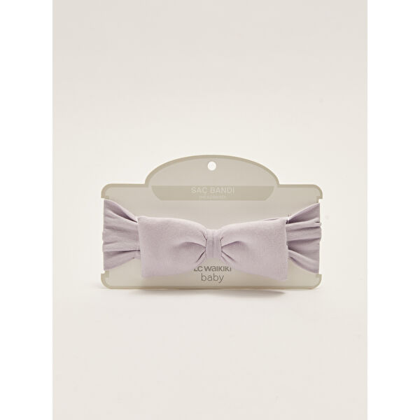 Fiyonk Detaylı Pamuklu Kız Bebek Saç Bandı