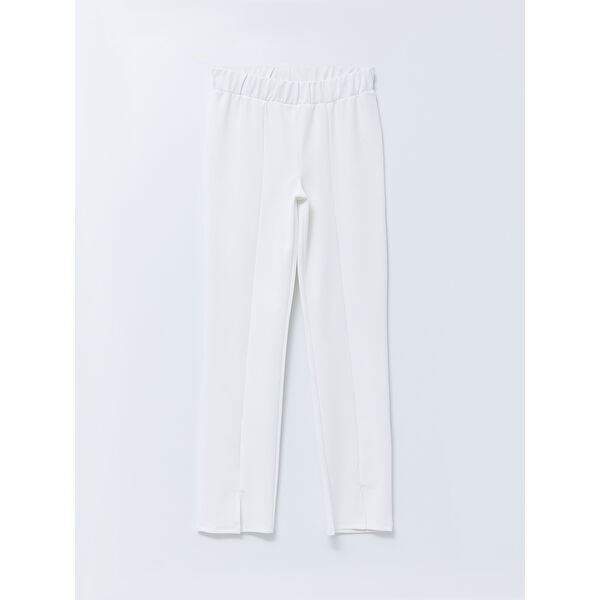 MODEST Beli Lastikli Düz Krep Kadın Eşofman Altı