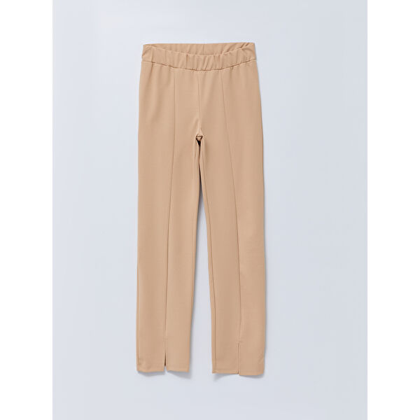 MODEST Beli Lastikli Düz Krep Kadın Eşofman Altı