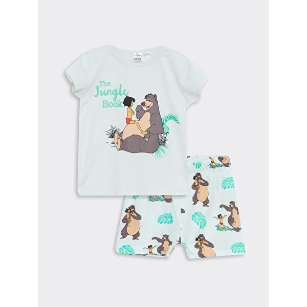 Bisiklet Yaka Kısa Kollu The Jungle Book Baskılı Erkek Bebek Pijama Takımı 2'li Bisiklet Yaka Kısa Kollu The Jungle Book Baskılı Erkek Bebek Pijama Takımı 2'li