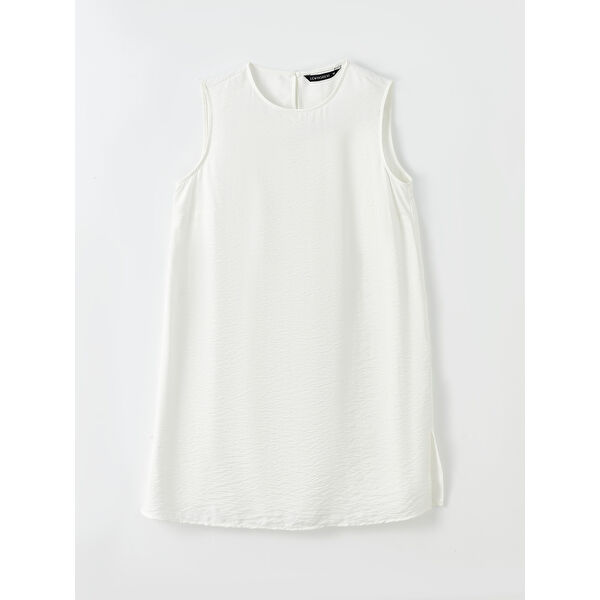 MODEST Bisiklet Yaka Düz Kolsuz Kadın Tunik