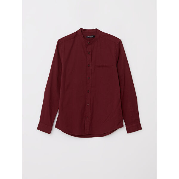 LCW CASUAL Slim Fit Hakim Yaka Uzun Kollu Erkek Gömlek