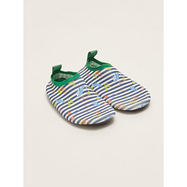 Baskılı Erkek Bebek Deniz Ayakkabısı