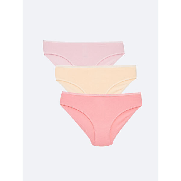 Düz Kadın Bikini Külot 3'lü Paket