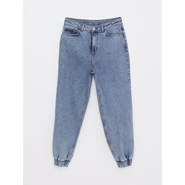 MODEST Standart Fit Düz Cep Detaylı Kadın Jogger Rodeo Jean Pantolon MODEST Standart Fit Düz Cep Detaylı Kadın Jogger Rodeo Jean Pantolon