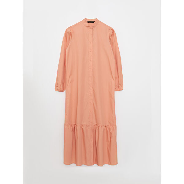 MODEST Hakim Yaka Çiçekli Uzun Kollu Poplin Kadın Elbise