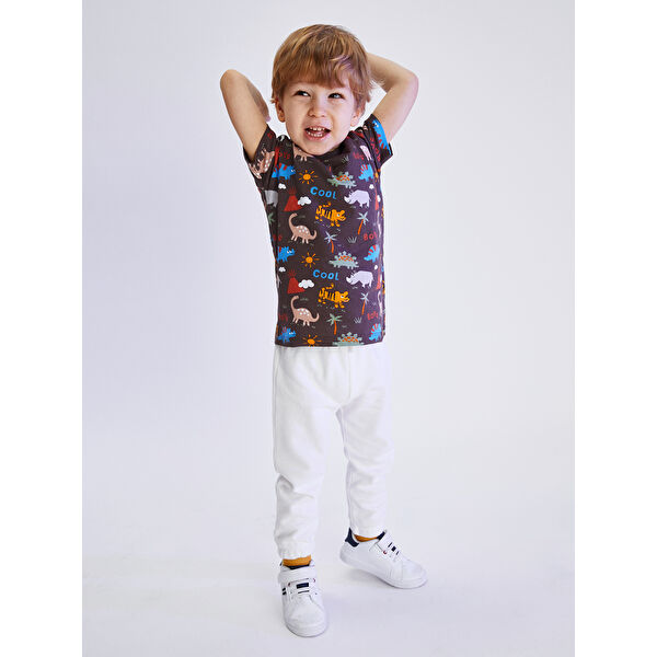 Beli Lastikli Basic Erkek Bebek Jogger Eşofman Alt Beli Lastikli Basic Erkek Bebek Jogger Eşofman Alt