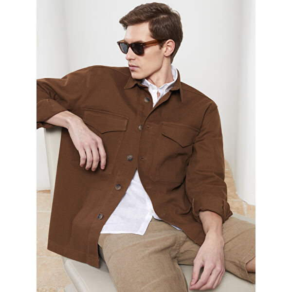 LCW VISION Regular Fit Uzun Kollu Erkek Gömlek Ceket