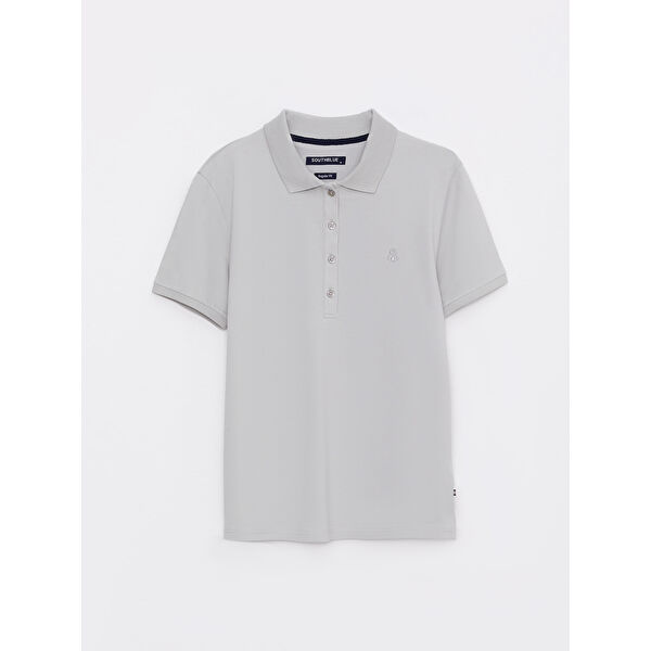 SOUTHBLUE Polo Yaka Nakış Detaylı Kısa Kollu Kadın Tişört