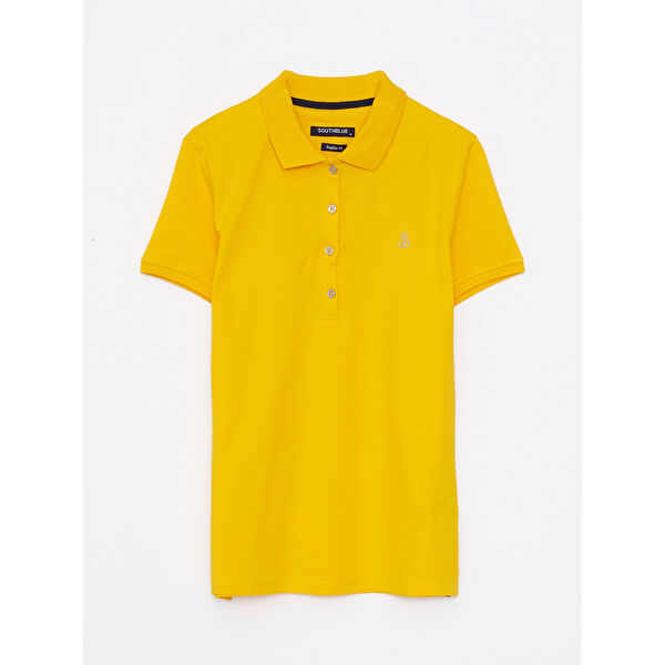 SOUTHBLUE Polo Yaka Nakış Detaylı Kısa Kollu Kadın Tişört