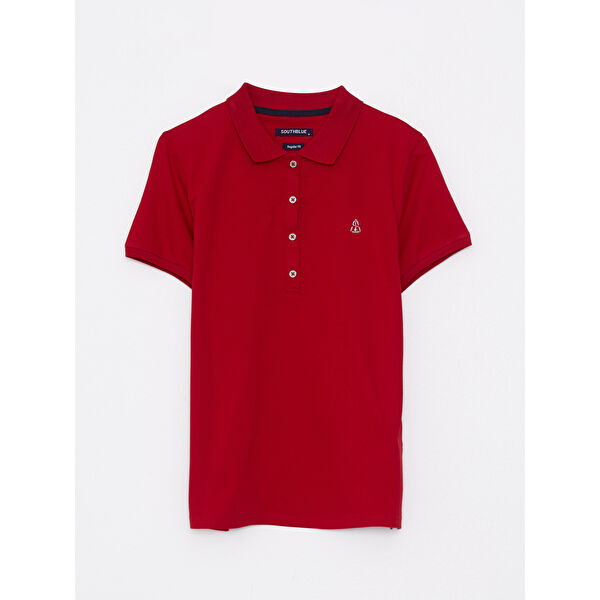 SOUTHBLUE Polo Yaka Nakış Detaylı Kısa Kollu Kadın Tişört