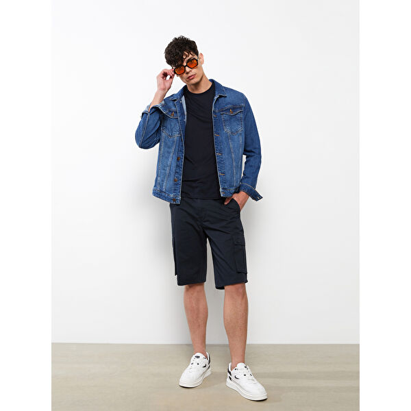 LCW CASUAL Standart Kalıp Gabardin Erkek Kargo Şort