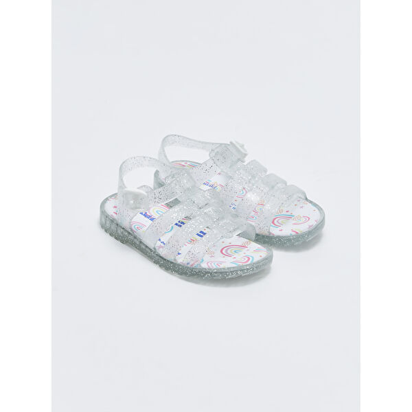 Saydam Bantlı Tokalı Kız Bebek Sandalet