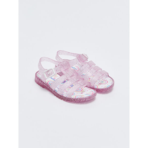 Saydam Bantlı Tokalı Kız Bebek Sandalet