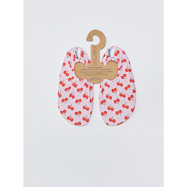 Kiraz Desenli Kız Bebek Deniz Ayakkabısı