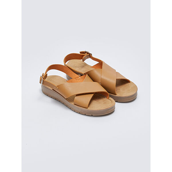 Çapraz Bantlı Toka Detaylı Kadın Sandalet Çapraz Bantlı Toka Detaylı Kadın Sandalet