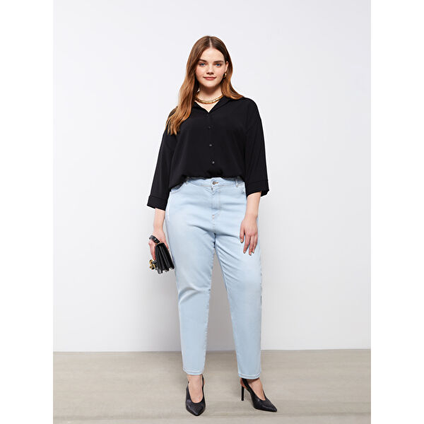 LCW CLASSIC Skinny Fit Düz Cep Detaylı Kadın Rodeo Jean Pantolon