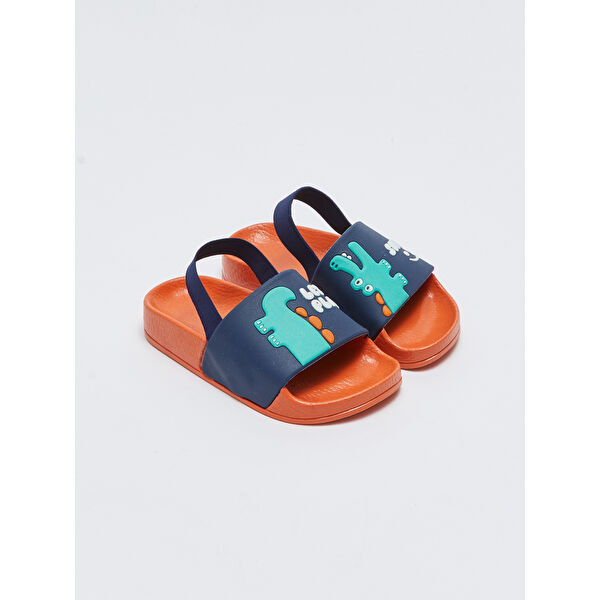 Tek Bantlı Patch Detaylı Erkek Bebek Plaj Terliği Tek Bantlı Patch Detaylı Erkek Bebek Plaj Terliği
