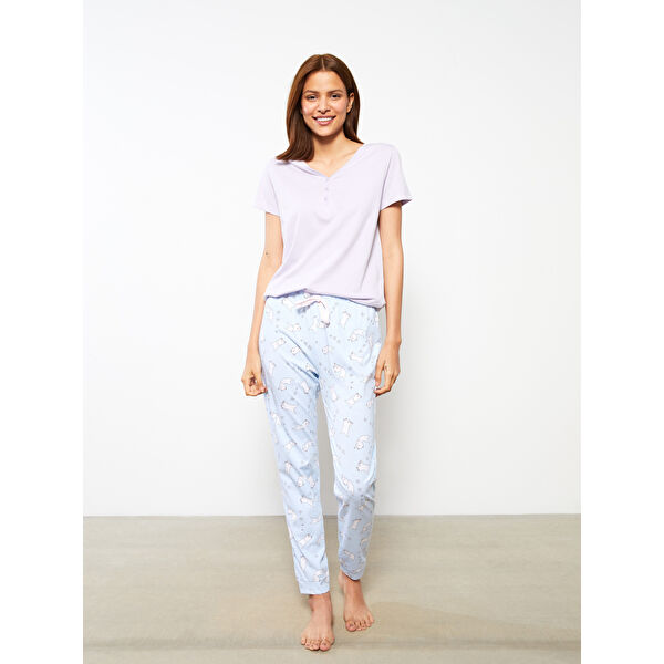 LCW DREAM Beli Lastikli Desenli Pamuklu Kadın Jogger Pijama Altı LCW DREAM Beli Lastikli Desenli Pamuklu Kadın Jogger Pijama Altı