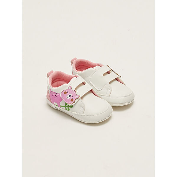 Patch Detaylı Baskılı Kız Bebek İlk Adım Ayakkabısı Patch Detaylı Baskılı Kız Bebek İlk Adım Ayakkabısı